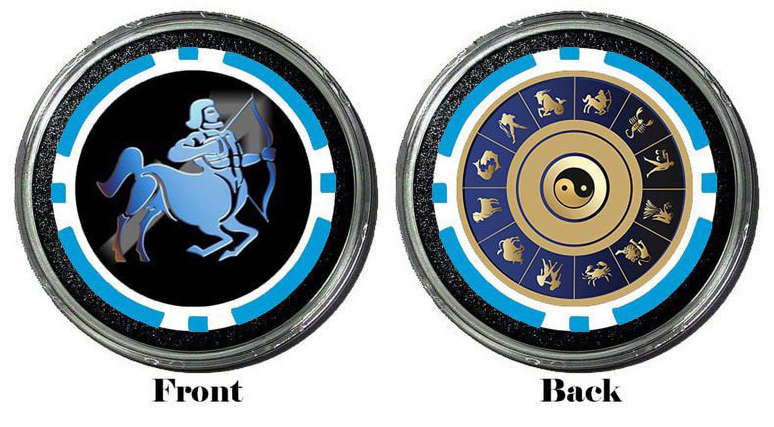 Card Guard - Sagittarius Zodiac Sign Protector Holdem Poker Chip / Card ...