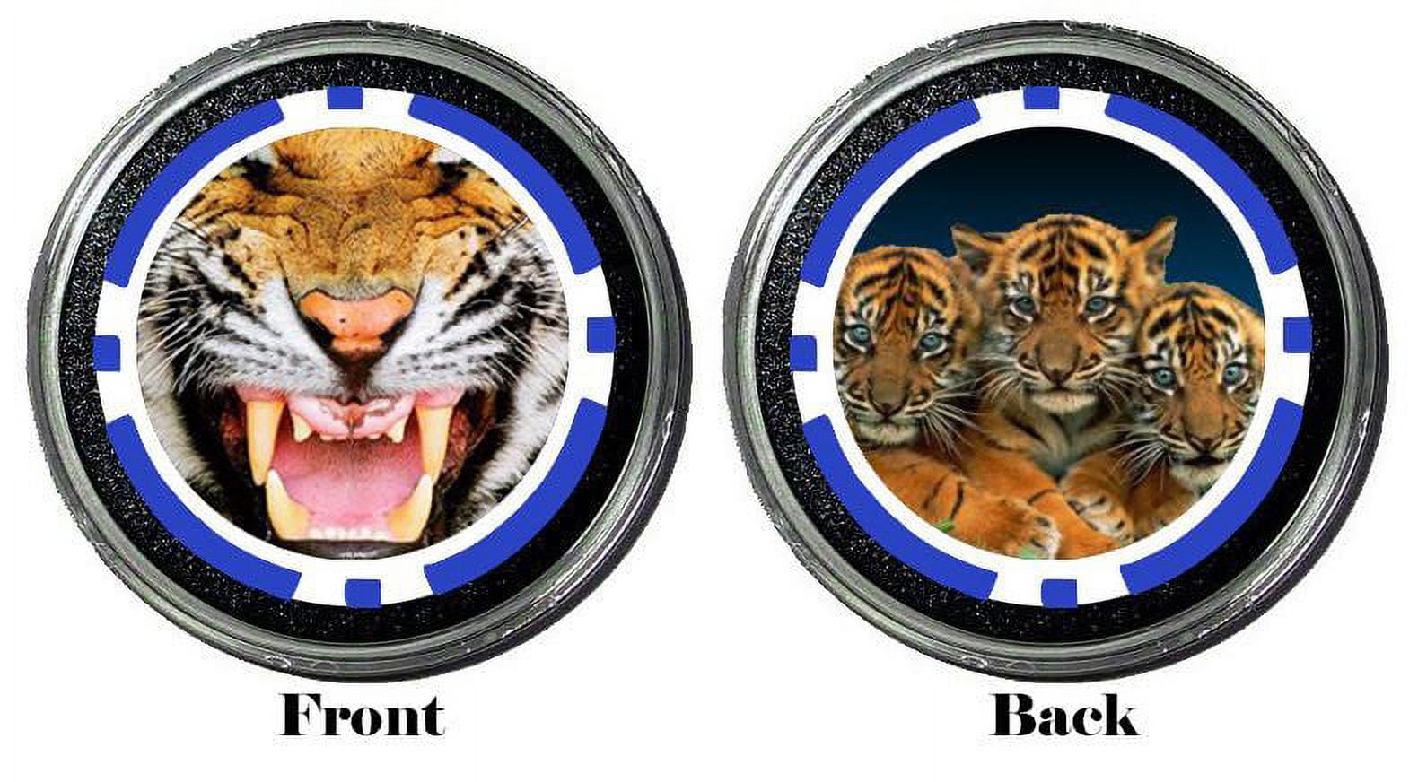 Card Guard - Tiger Protector Holdem Poker Chip / Card Cover - Blue ...