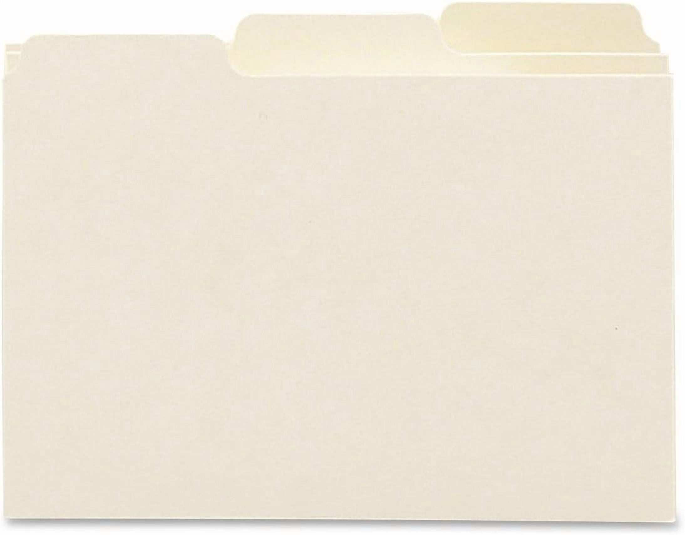 Card Guide, Plain 1/3-Cut Tab (Blank), 6"W x 4"H, Manila, 100 per Box ...