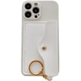 Card Holder Camera Protection Phone Case for iPhone (White,for iPhone ...