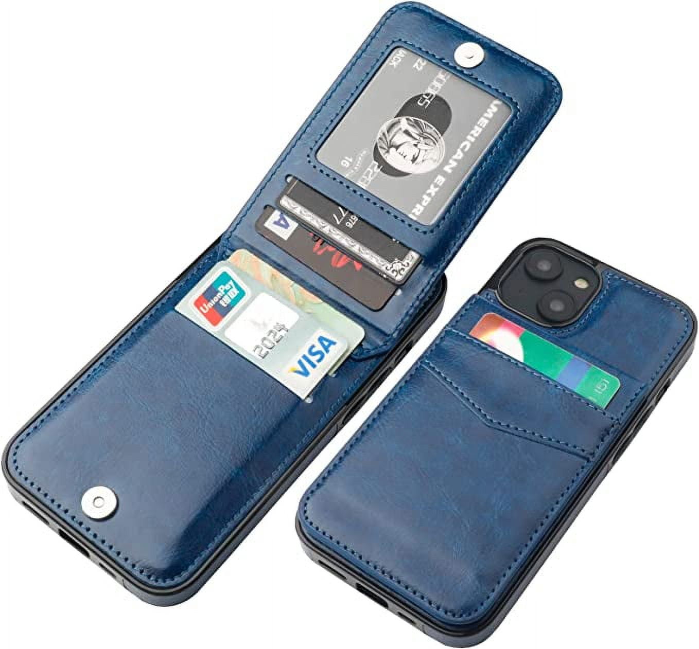 Walmart iPhone 14 Plus Wallet Case with Shockproof Bumpers, 5 Card ...