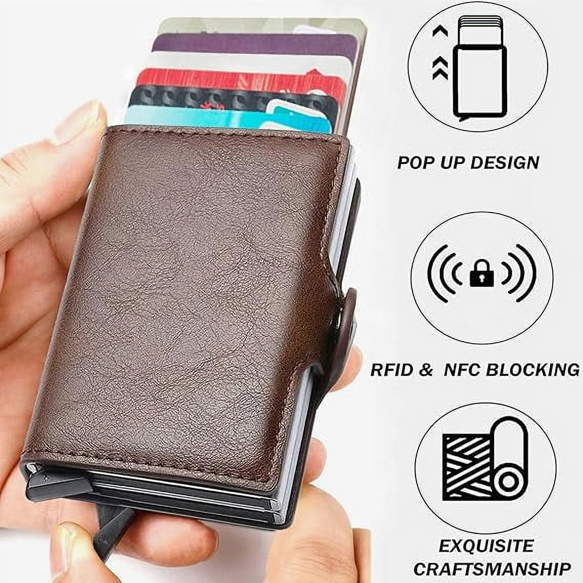 Card Holder, Front Pocket Anti-theft-RFID Auto Pop up Travel Thin ...