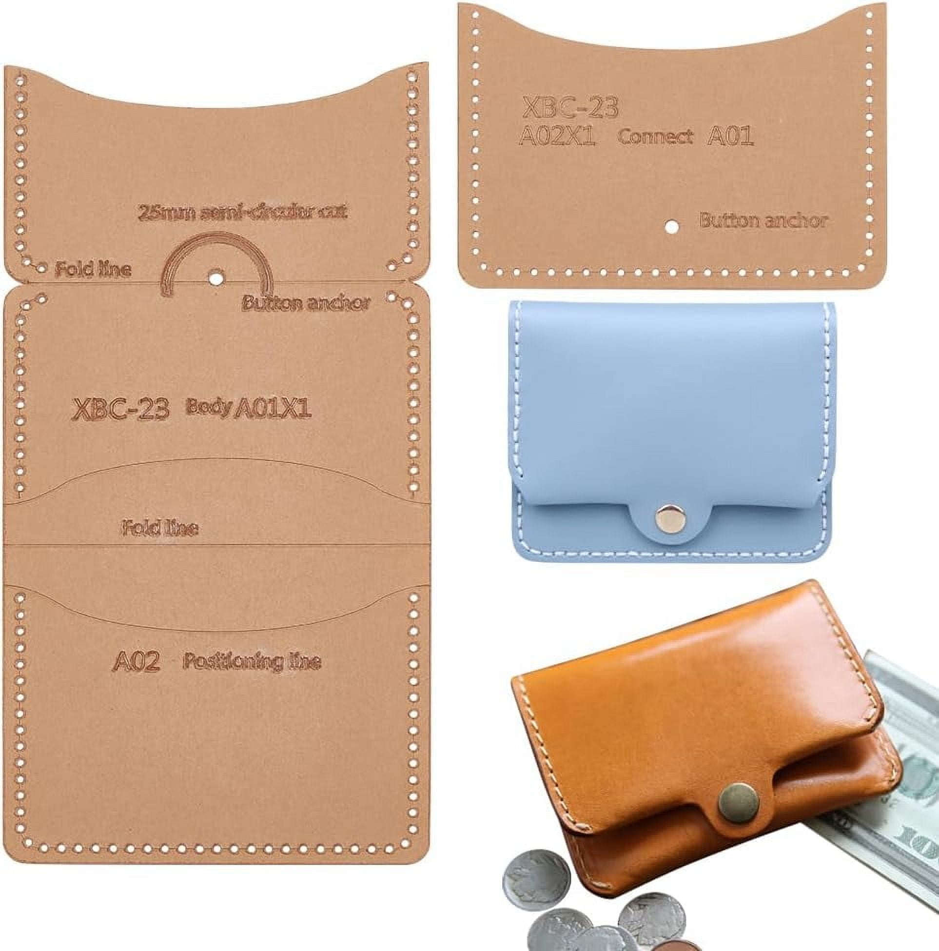 Card Holder Wallet Pattern Templates Acrylic Walltet Clear Stencil ...