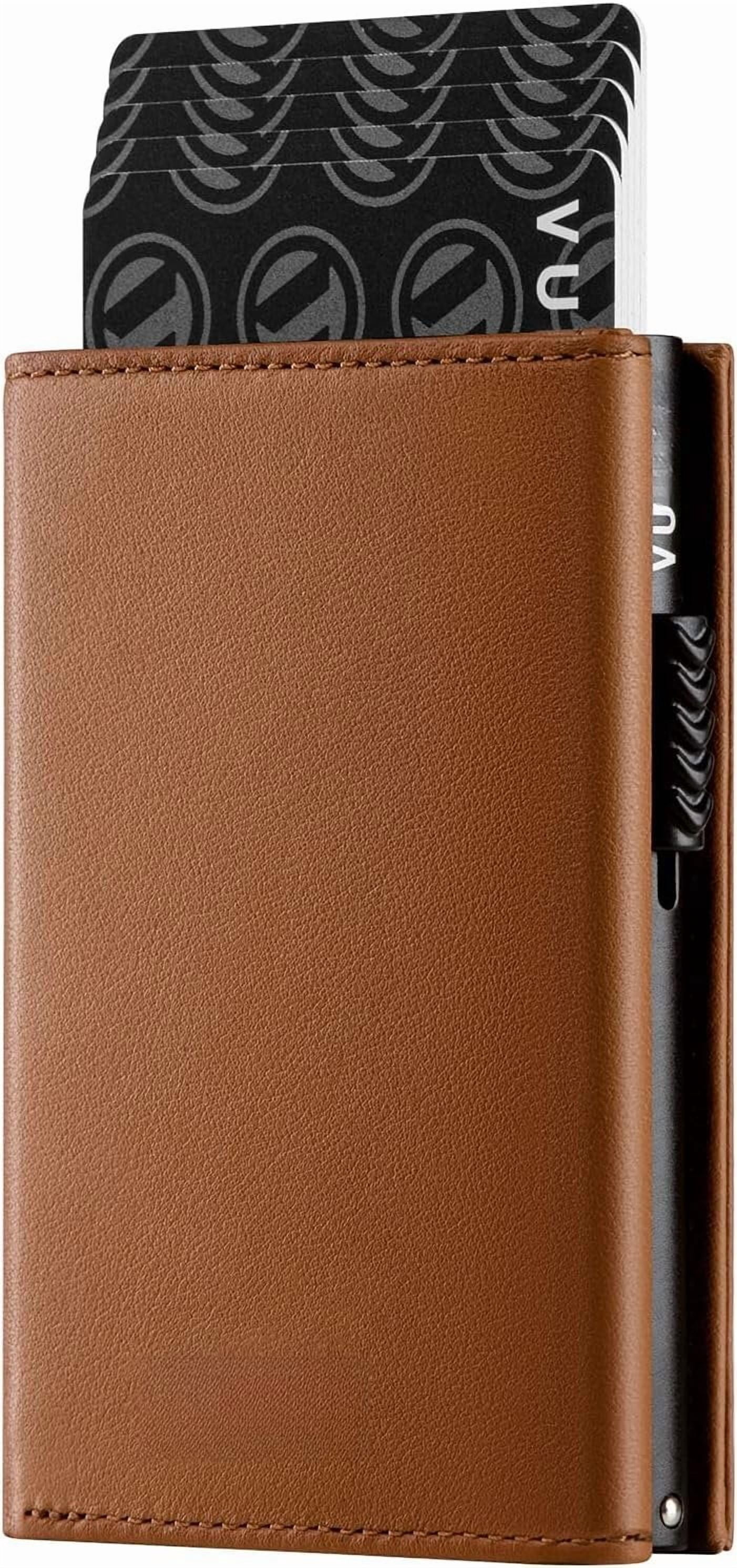 Card Holder Wallet with Pocket Closure Pop Up Cards With ID Window ...