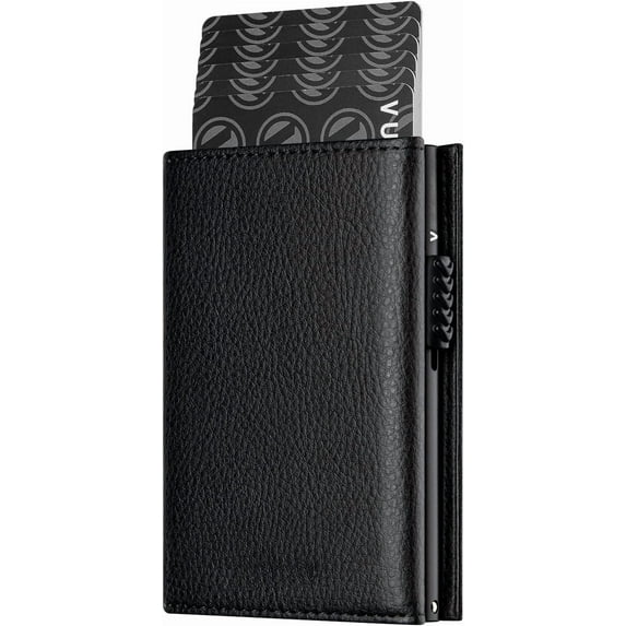 Card Holder Wallet with Pocket Closure Pop Up Cards With ID Window ...