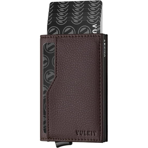 Card Holder Wallet with Double ID Windows RFID Blocking Pop Up Wallet ...