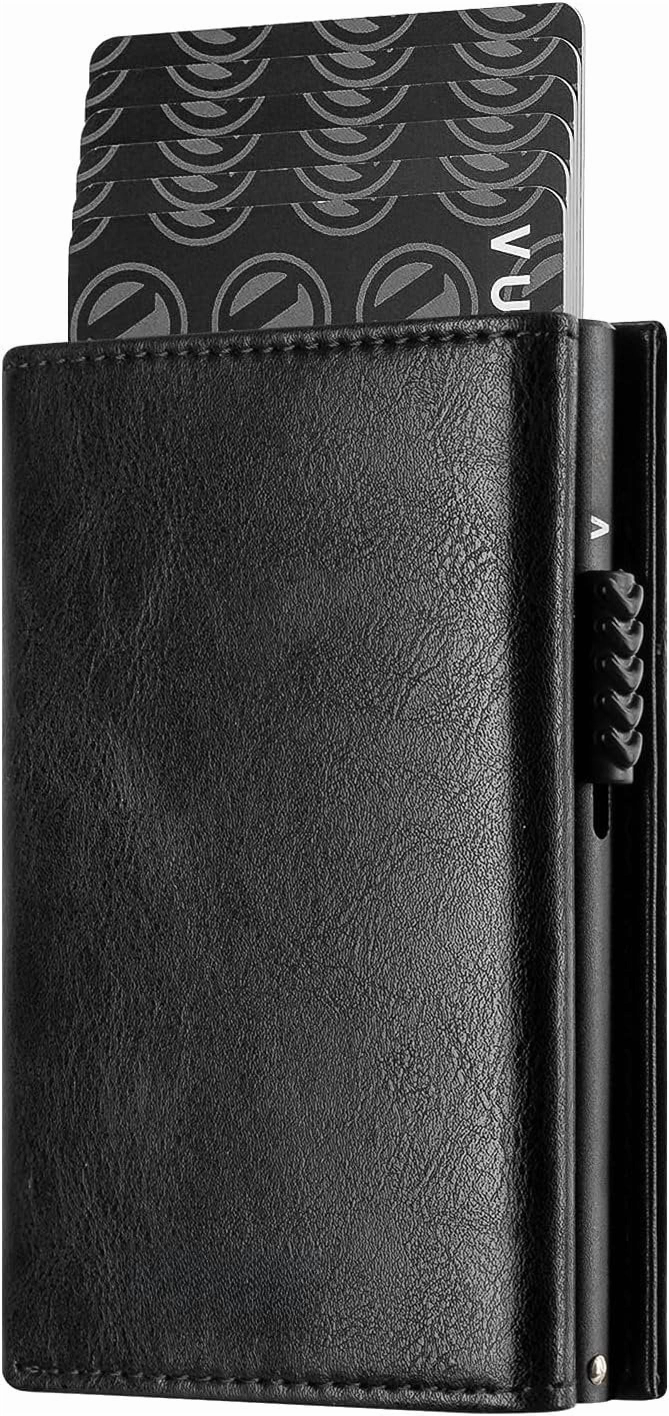 Card Holder Wallet with Pocket Closure Pop Up Cards With ID Window ...