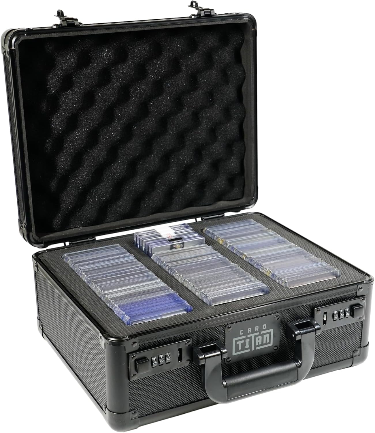 Card Safe 3 Row - Lockable Premium Trading Card Storage Case - Holds Up ...