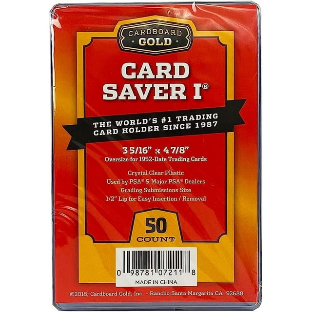 Card Saver 1 - Semi Rigid Sports Trading Card Protector, Collector Case ...