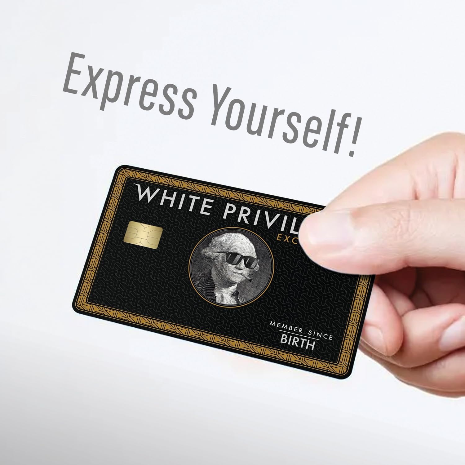 Card Skins for Debit Cards White Privile-ge 10 Pcs Durable Vinyl ...