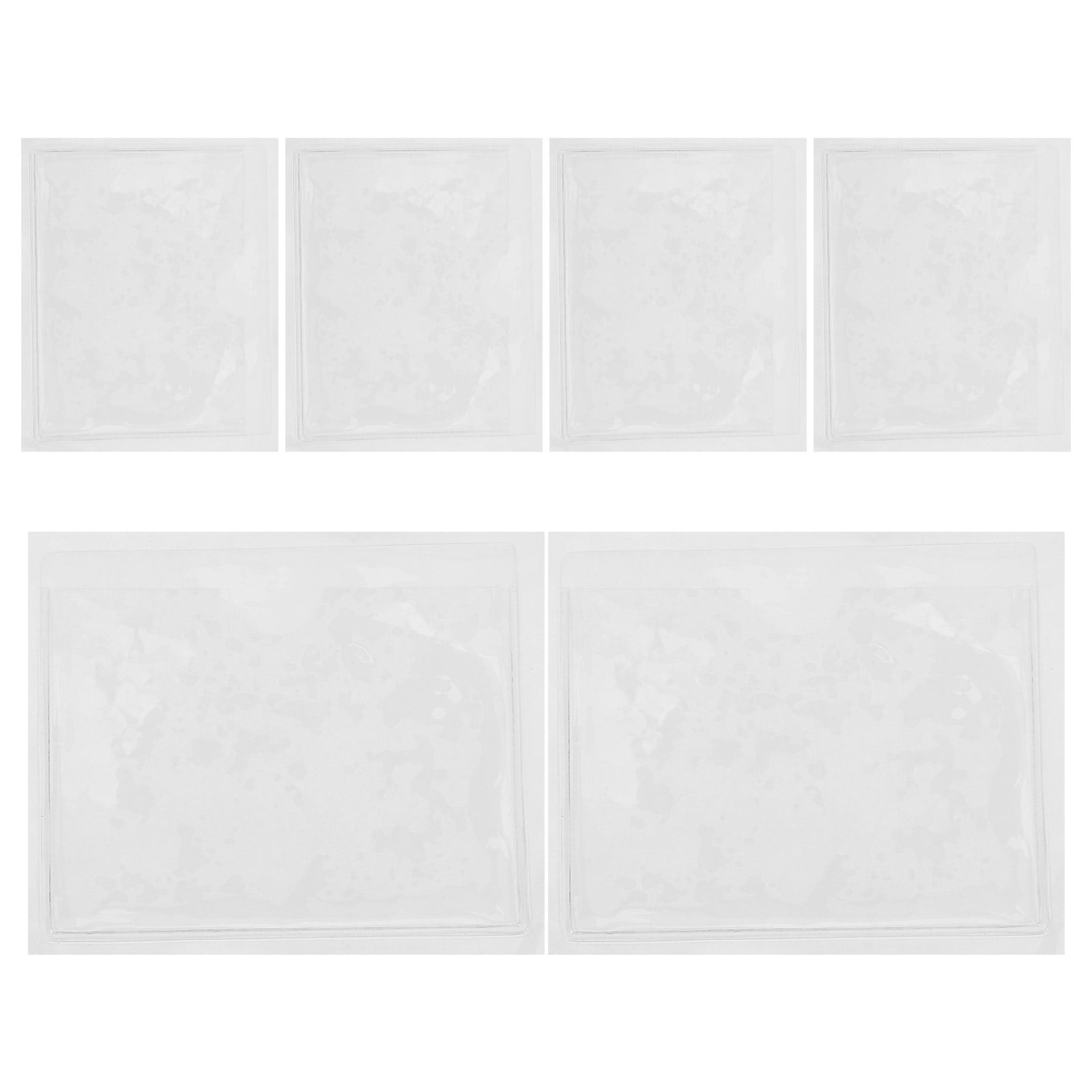 Card Sleeve 6 Pcs Clear Sticky Holders Adhesive Pockets Package Label ...