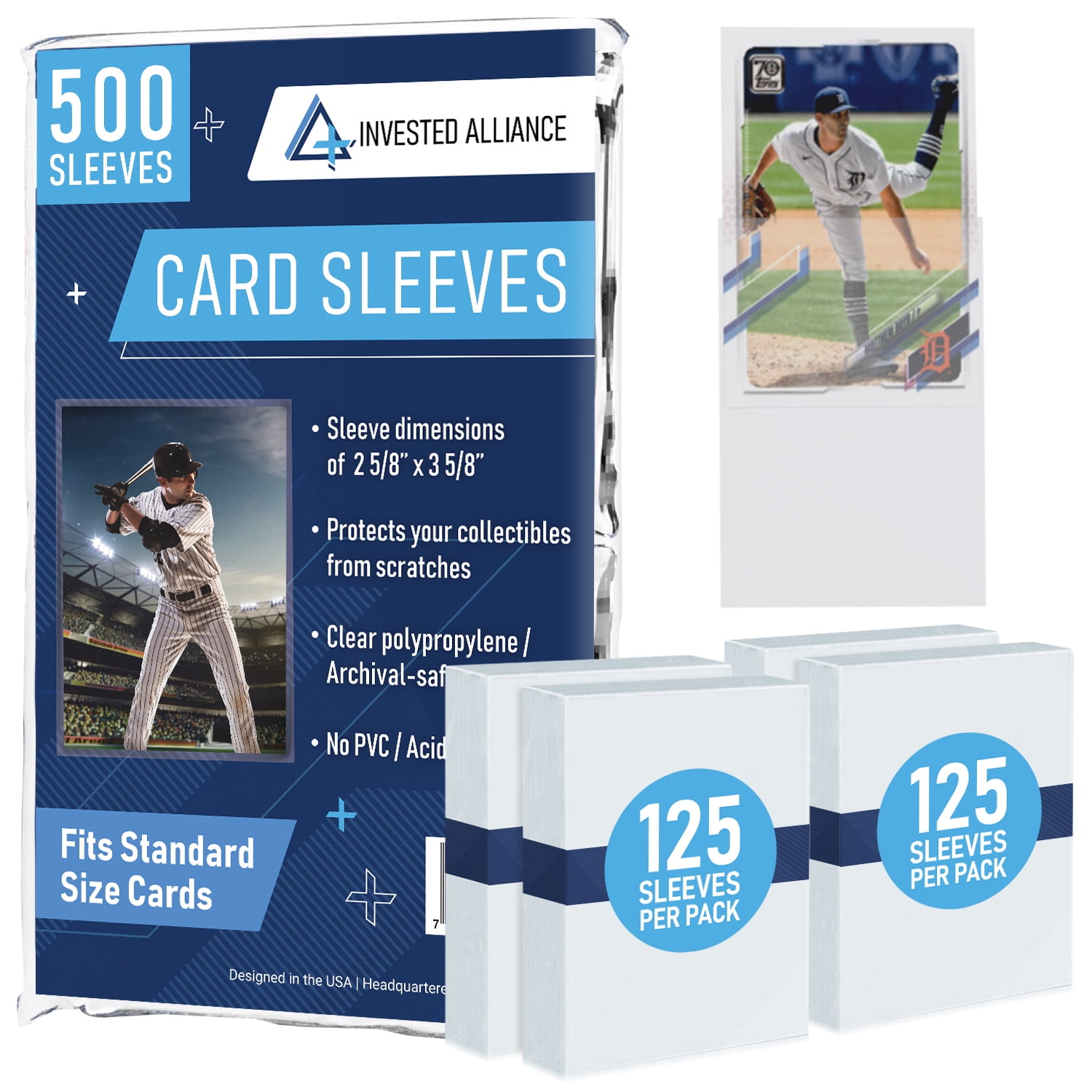 Invested Alliance Card Sleeves 2.5 x 3.5 Inches, 500 Pack, Ultra Clear ...
