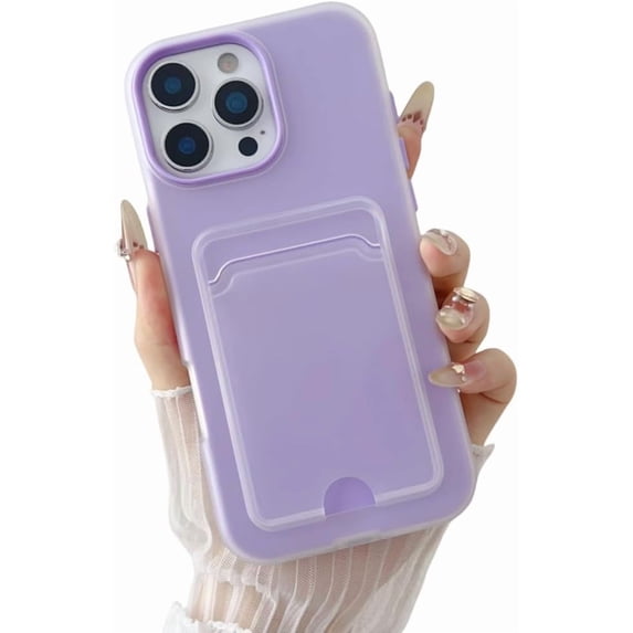 Card Slot Bag Clear Matte Phone Case for iPhone 16e 16 15 14 13 12 11 ...