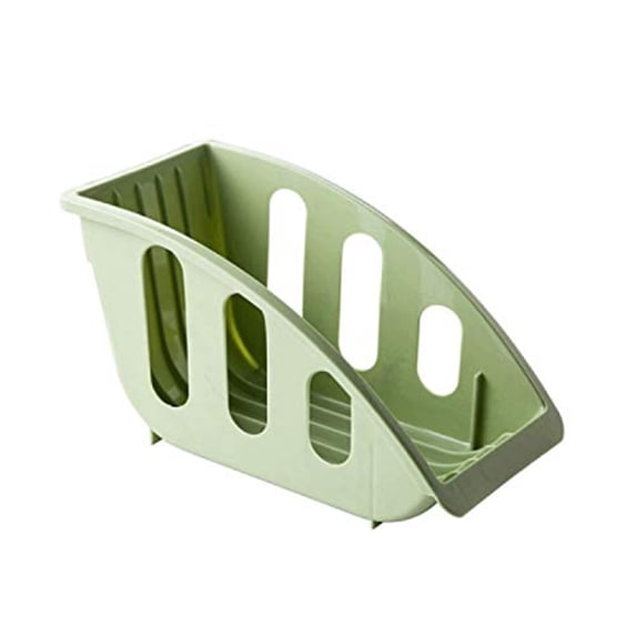 Card Slot Bowl Storage Rack with 5 Slots Plastic Dish Organizer Shelf ...