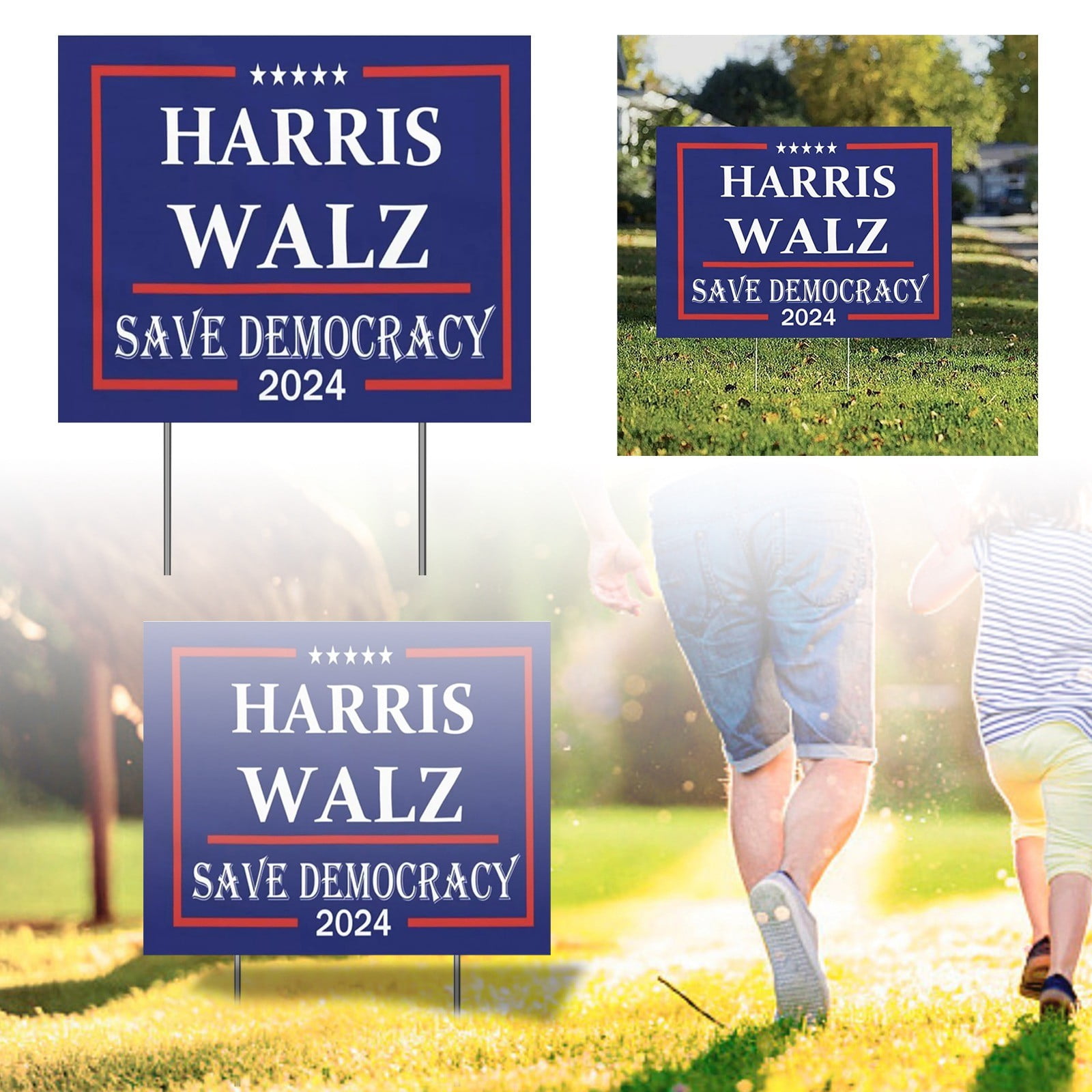 Card Slot Sign Kamala Walz 2024 Campaign Poster Design for Election ...