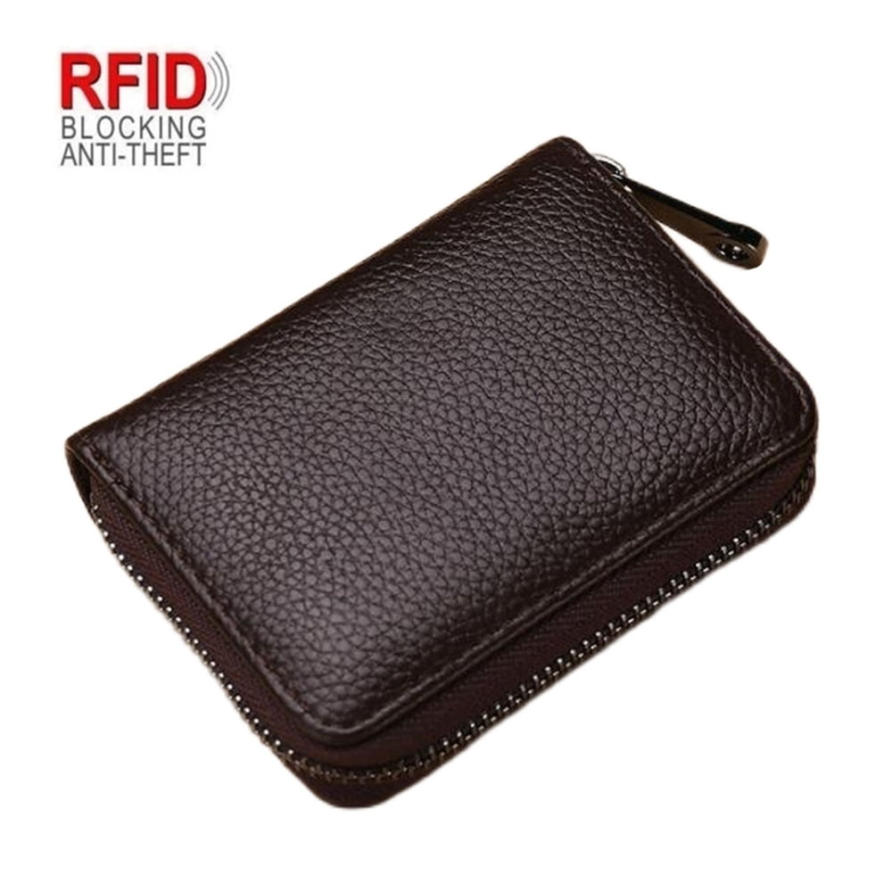 Card Slots Credit Card Holder RFID Leather Accordion Card Case Small ...