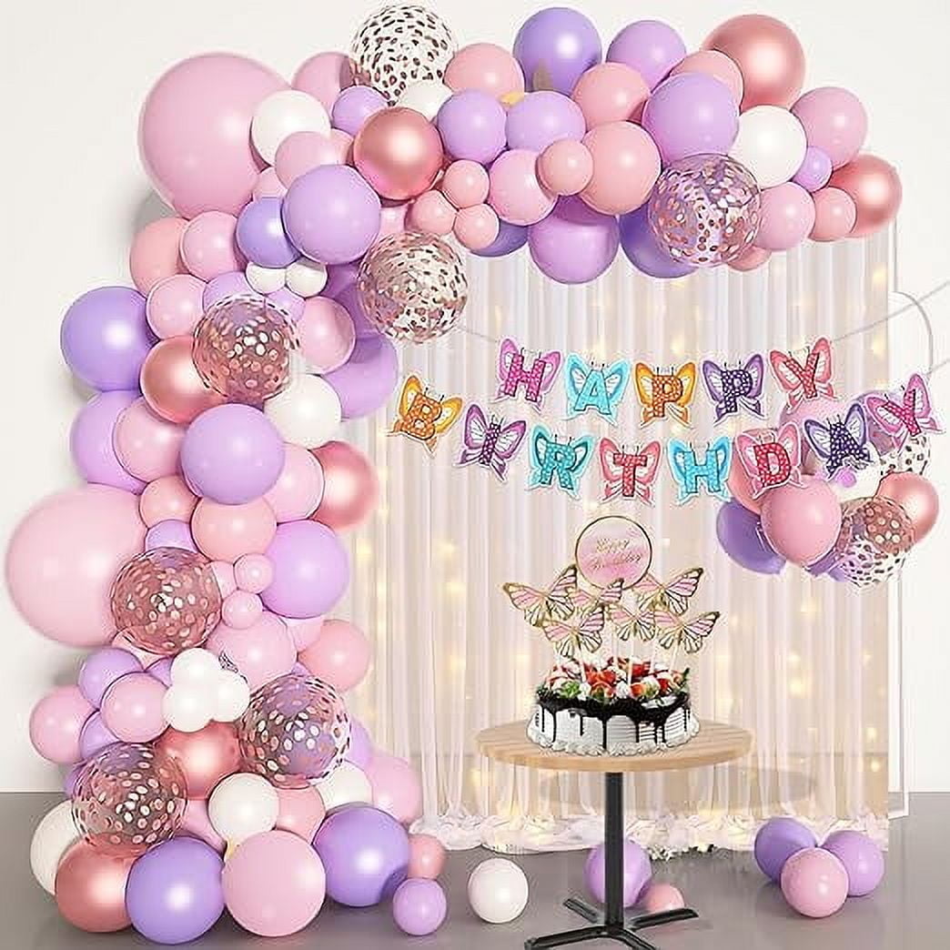 Card Stock, Latex Butterfly Theme Birthday Background Combo Decoration ...