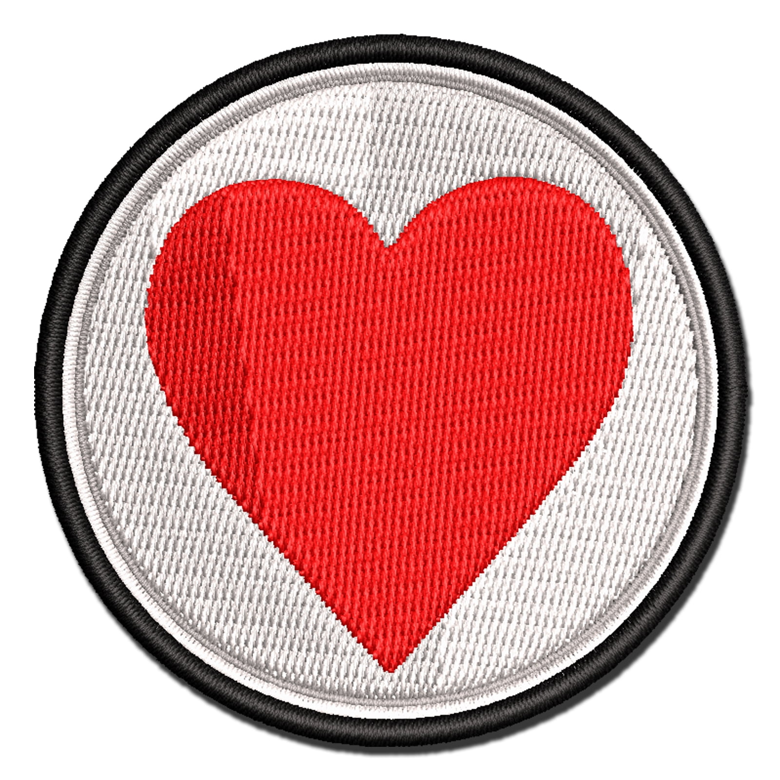 Card Suit Hearts Applique Multi-Color Embroidered Iron-On Patch - 3 ...