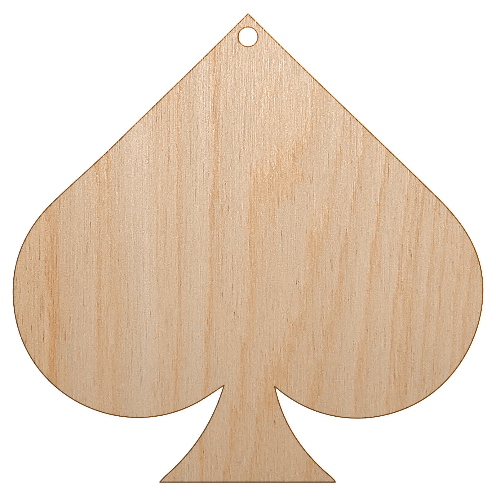 Card Suit Spades Wood Holiday Christmas Tree Ornament Unfinished DIY ...