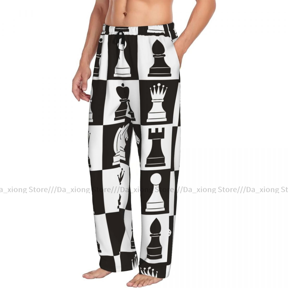 Card Suits Chess Board Background Mens Pajamas Pyjamas Pants Lounge ...