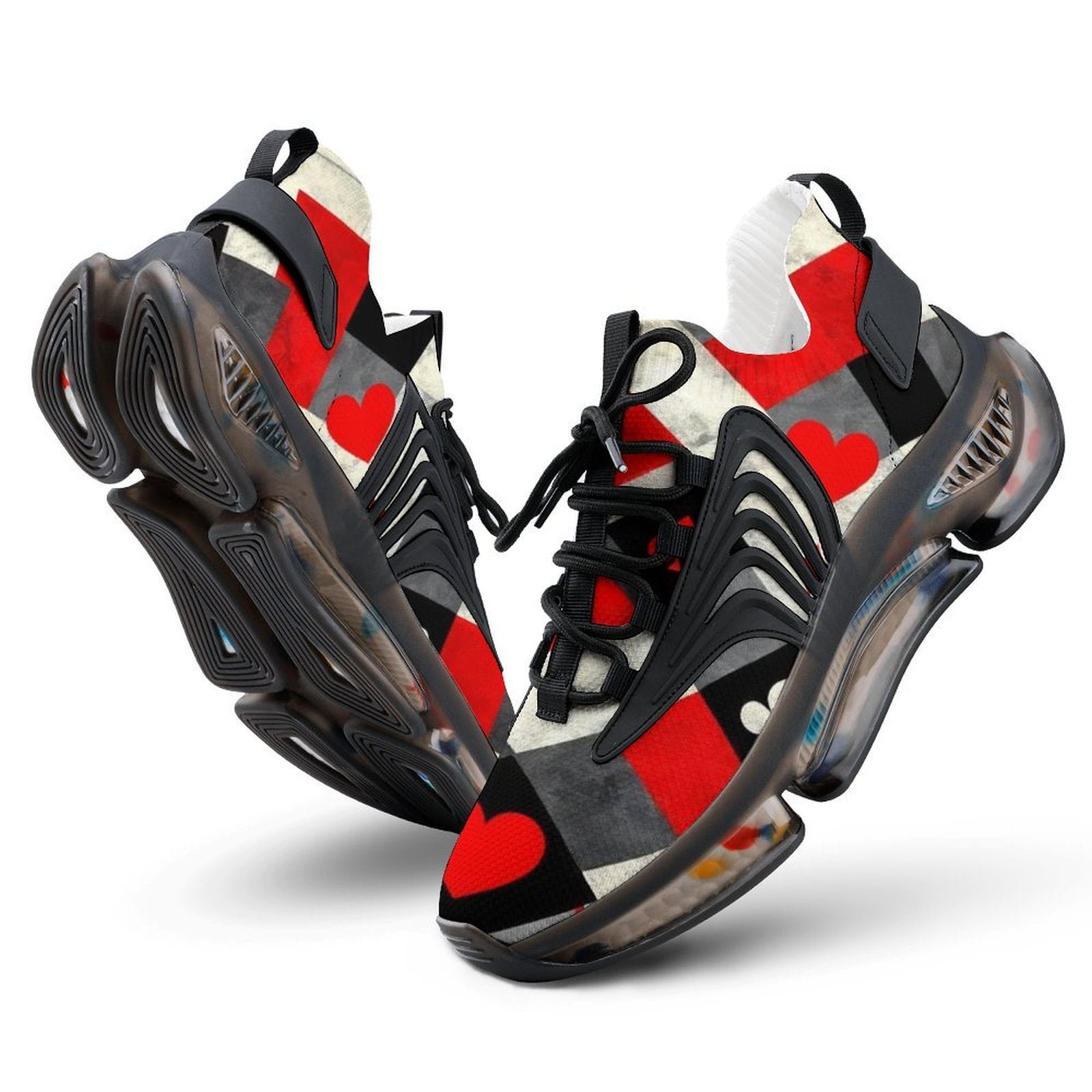 Card Suits Pattern Walking Shoes for Men Woman Lightweight Tennis ...