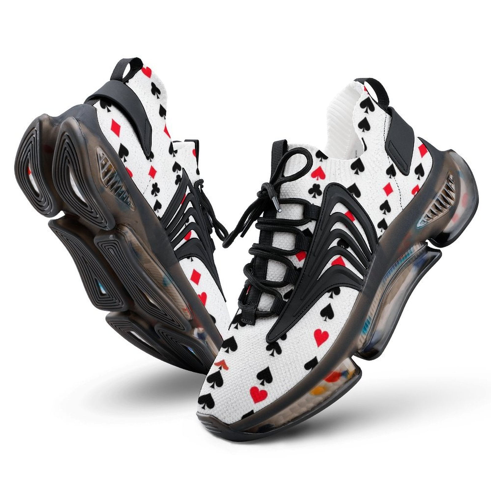 Card Suits Pattern Walking Shoes for Men Woman Lightweight Tennis ...