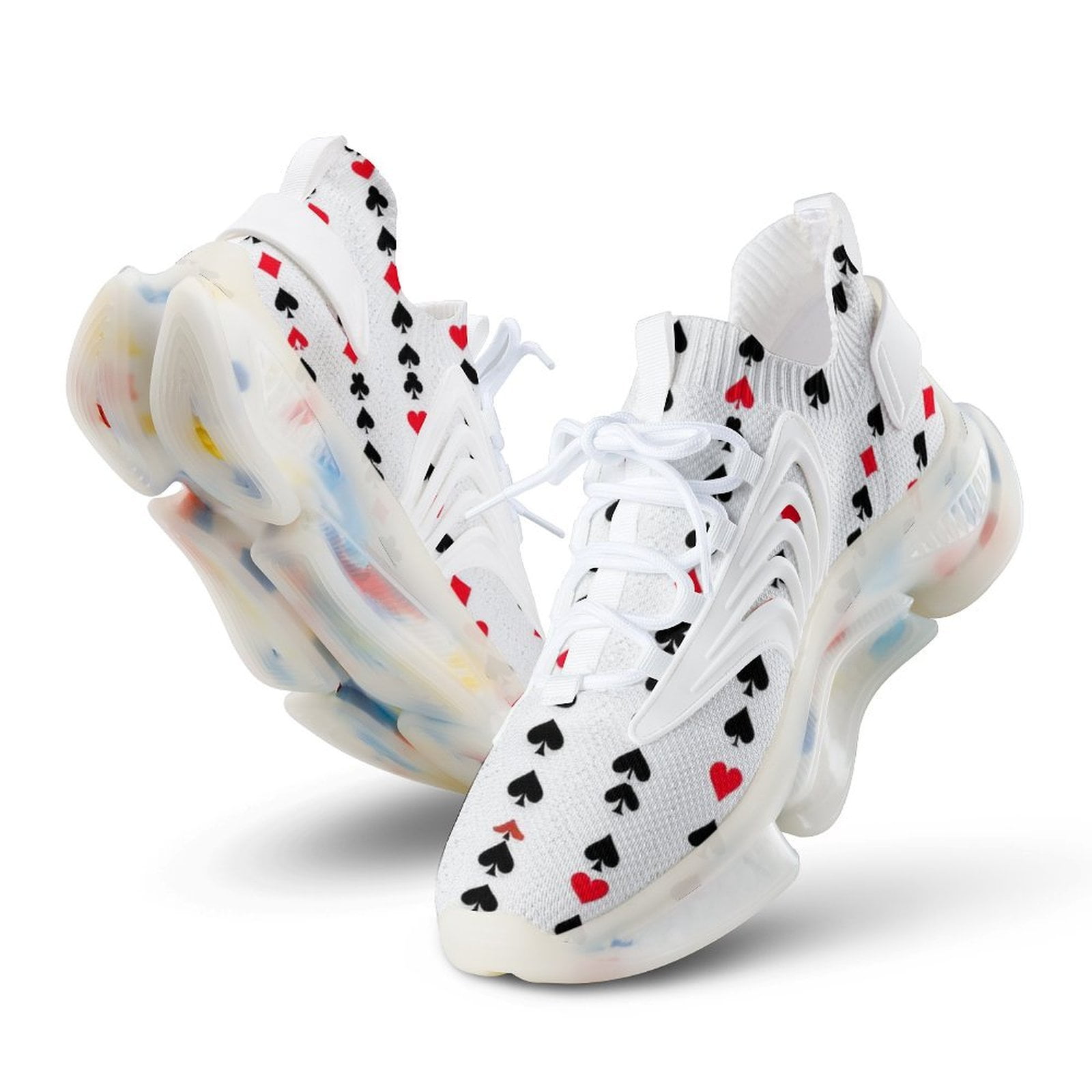 Card Suits Pattern Walking Shoes for Men Woman Lightweight Tennis ...