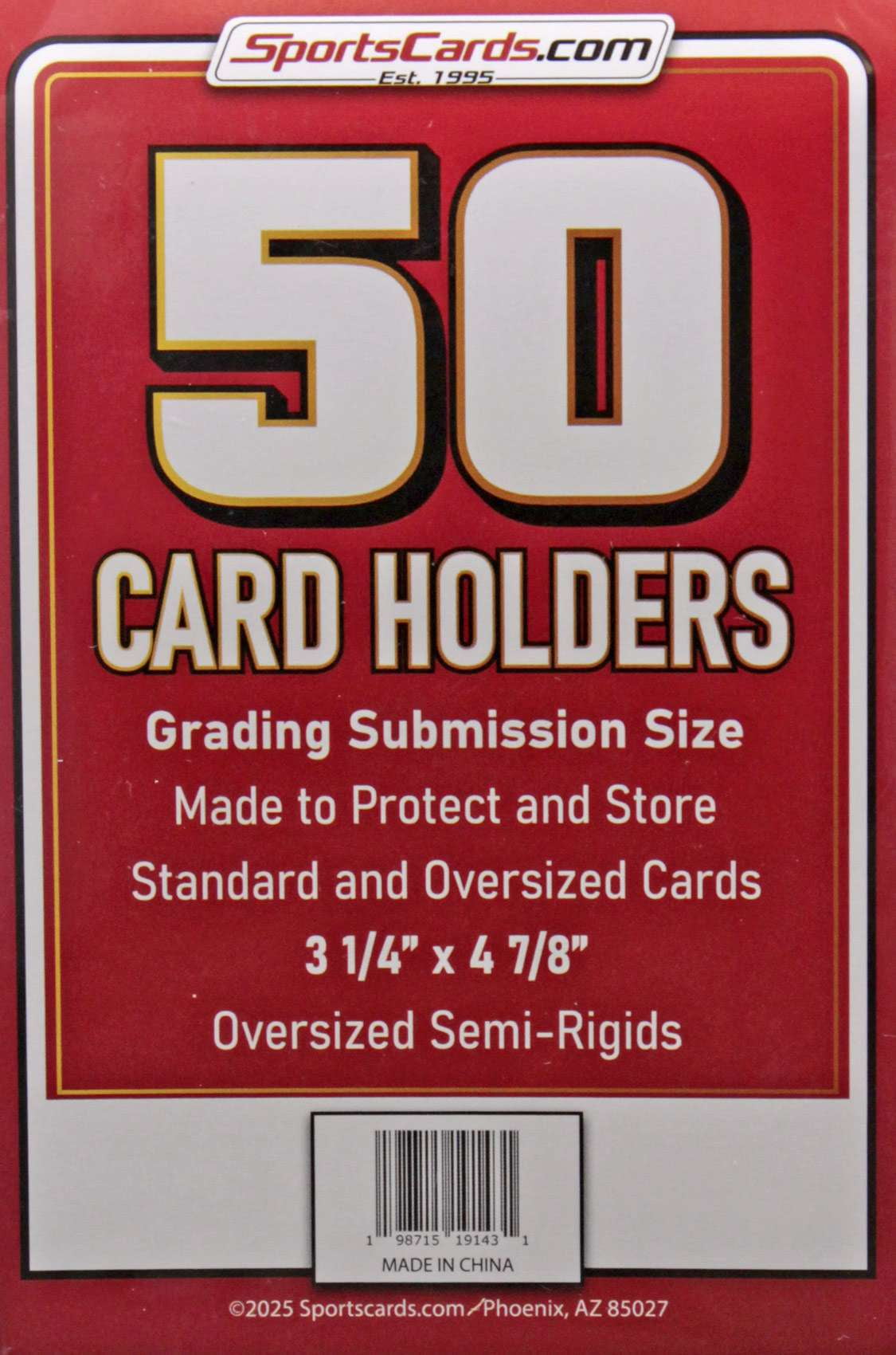 Card Supplies Oversized Semi-Rigid Card Holders (50 Count) - Walmart.com