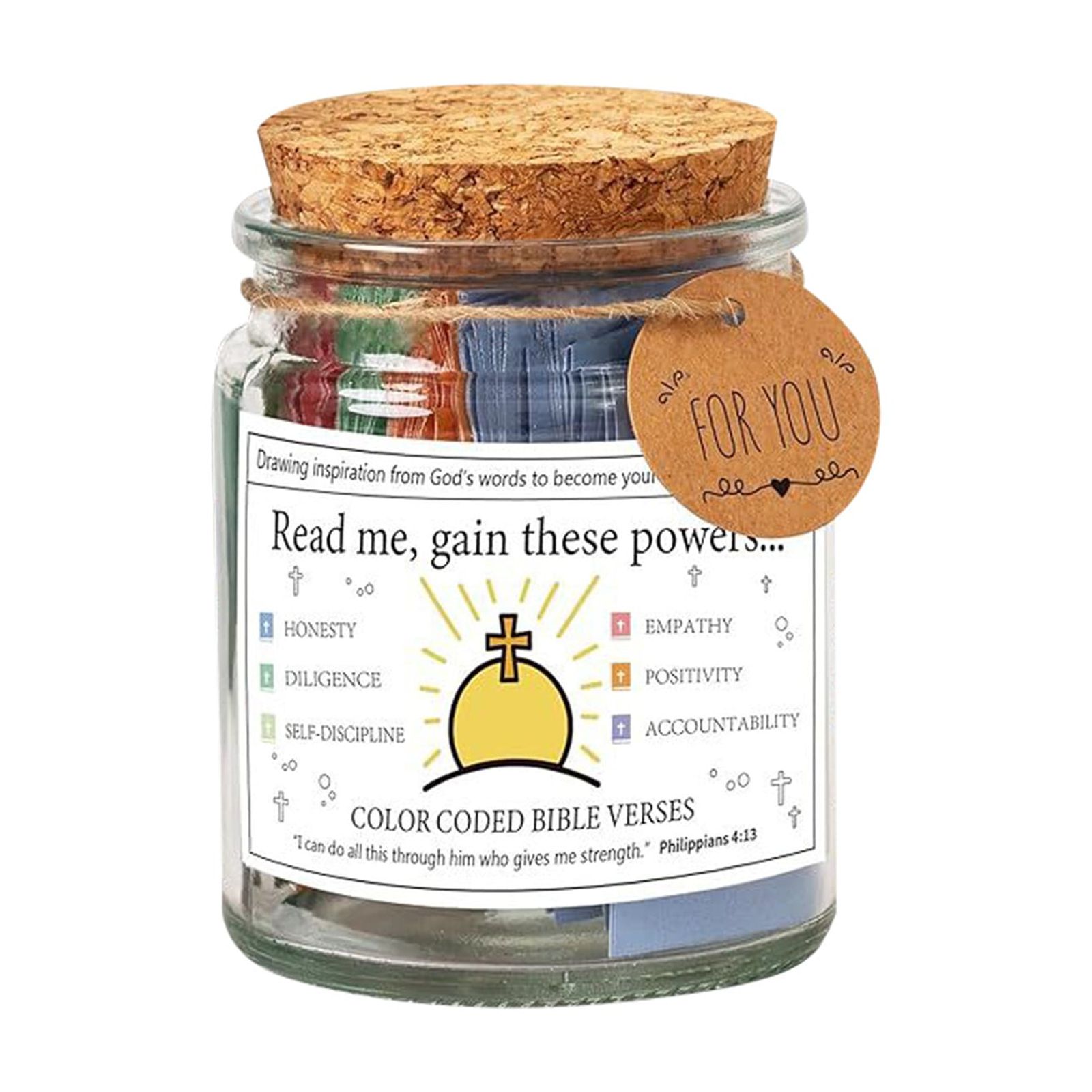 Card Verses Glass Prayer Jar Colorful Verses For Based Nourish The Soul ...