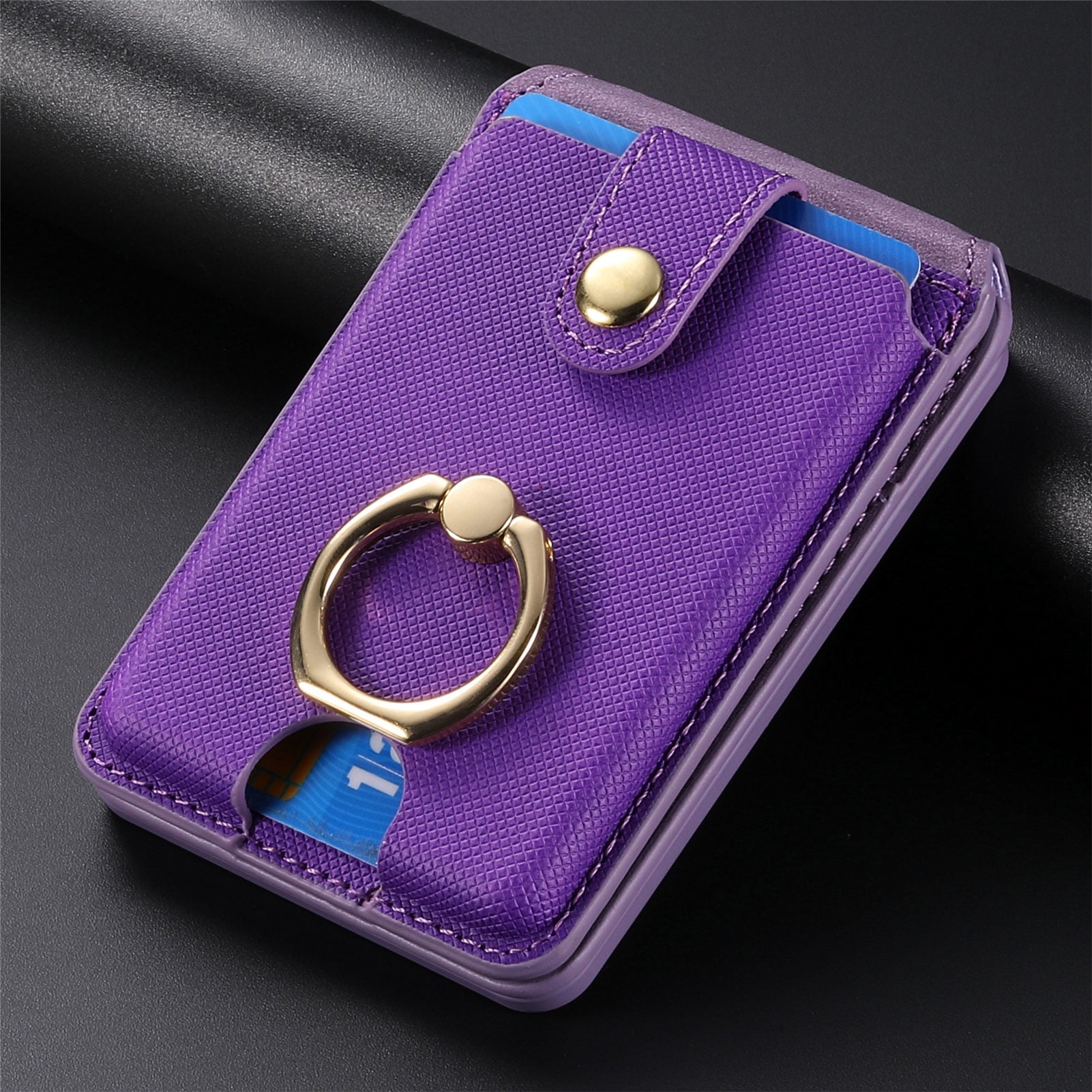 Card Wallet Holder with MagSafe for iPhone 15/14/13/12 Series, Magsafe Wallet with Ring Holder ...