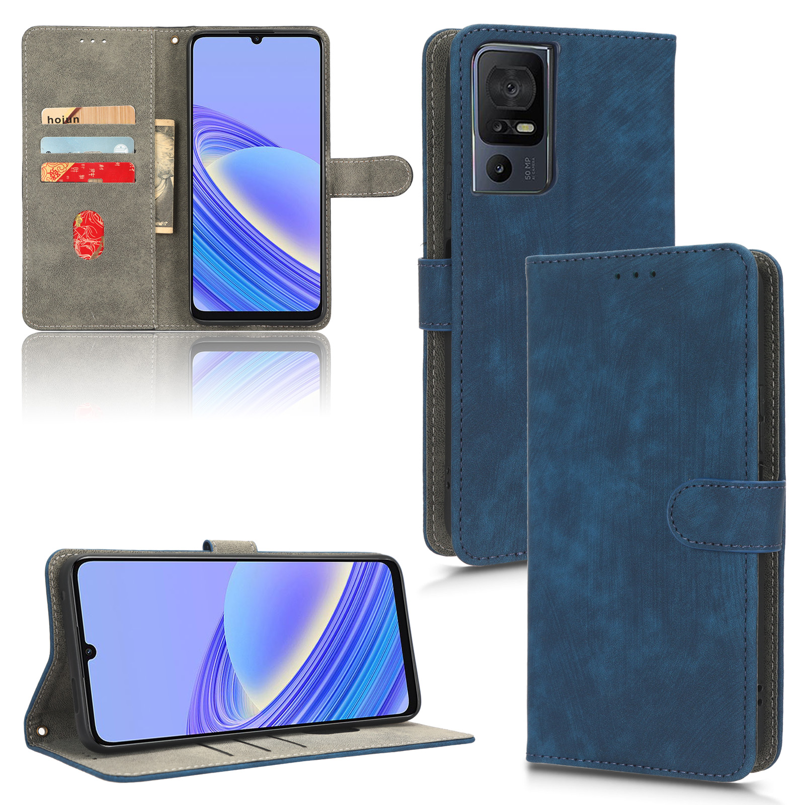 Card Wallet Leather Phone Case For TCL 40 SE - Walmart.com