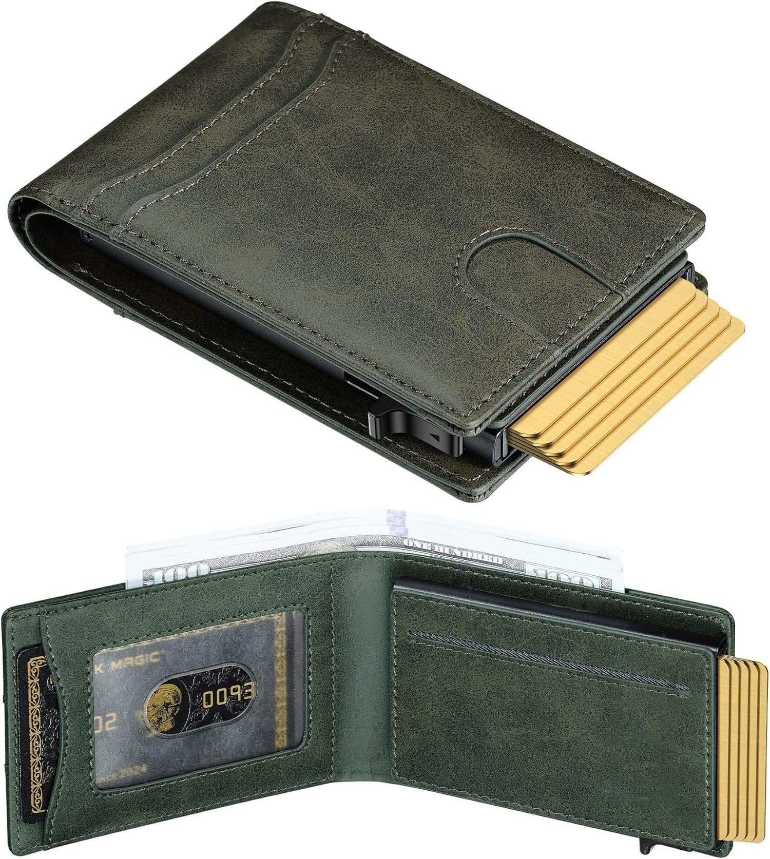 Card Wallet For Men Slim: Rfid Minimalist Front Pocket Pop Up Wallet ...