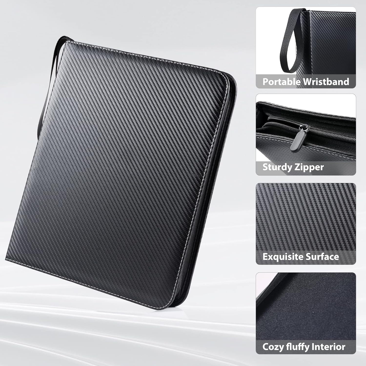 Card holder transaction card binder, 900 pocket sleeve with zipper ...