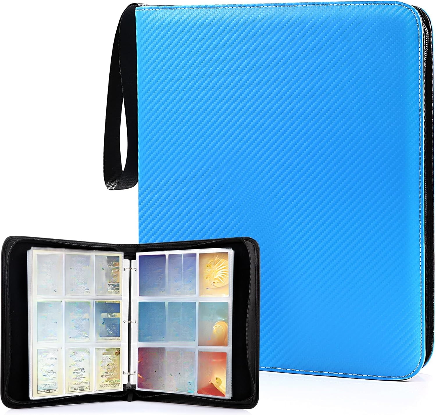 Card holder transaction card binder, 900 pocket sleeve with zipper ...