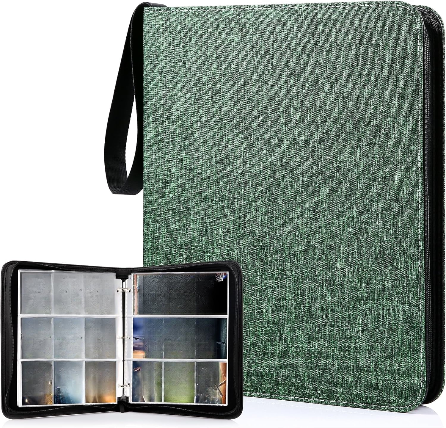 Card holder transaction card binder, 900 pocket sleeve with zipper ...