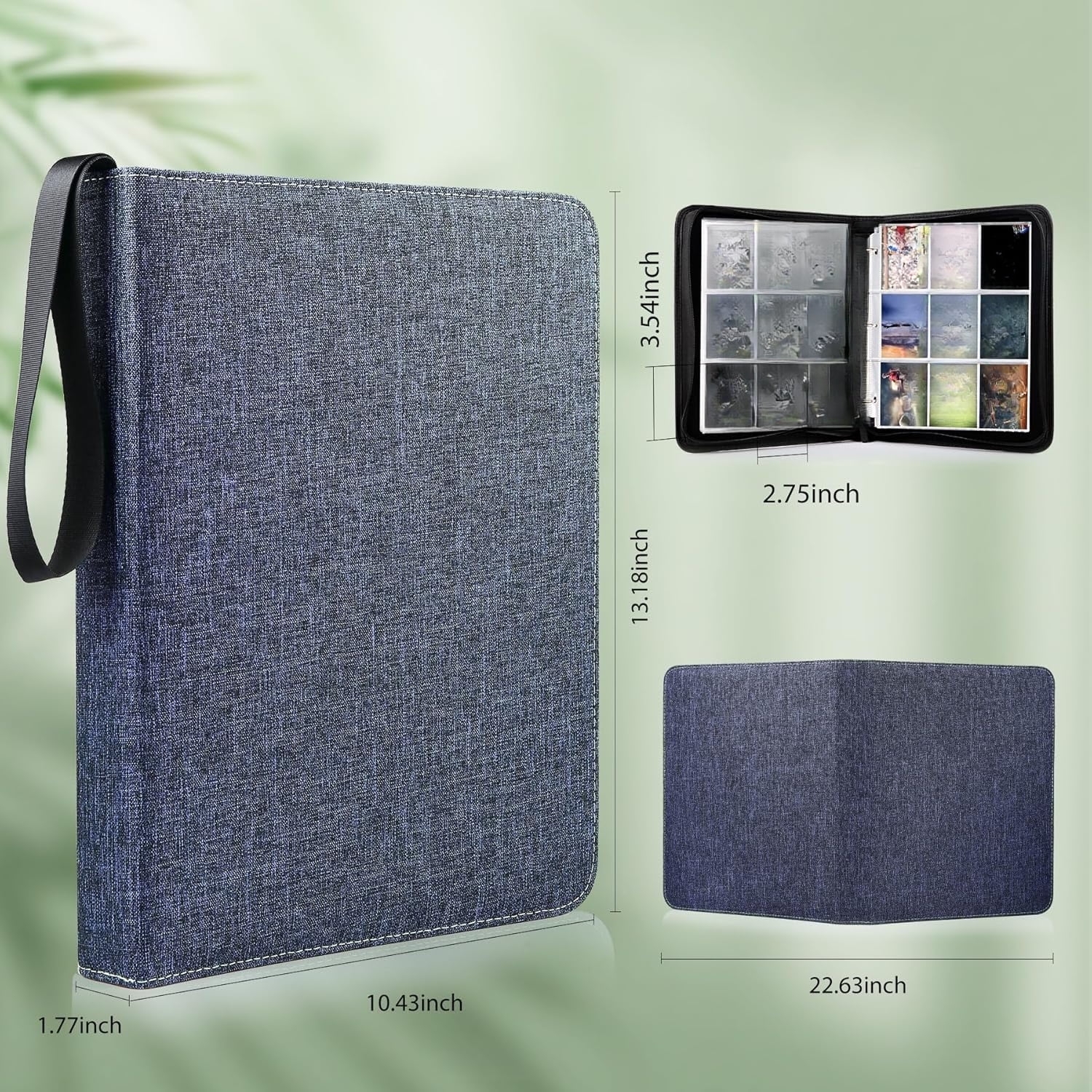 Card holder transaction card binder, 900 pocket sleeve with zipper ...