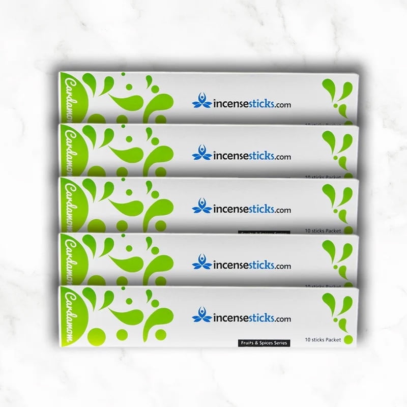 Cardamom Incense 8" inch 10 Sticks Pack: 5 Packs - Walmart.com