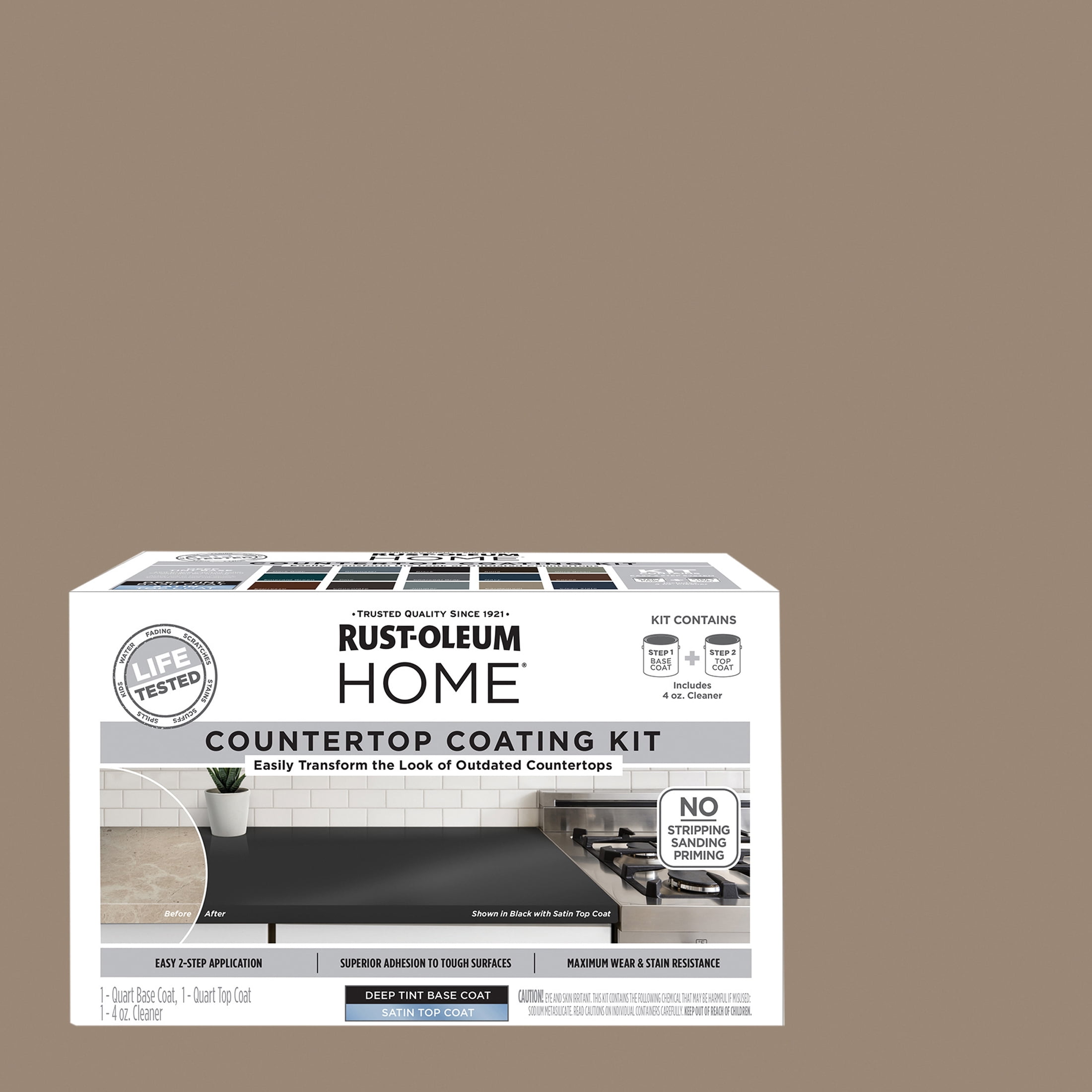 Cardamom, Rust-Oleum HOME Countertop Satin Coating Kit-38496302T, Quart ...