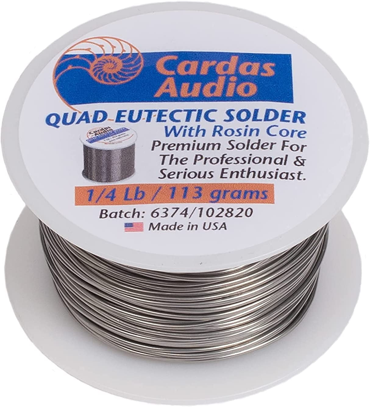 Cardas Soldering Wire Quad Eutectic Silver Solder with rosin flux 1/4 ...