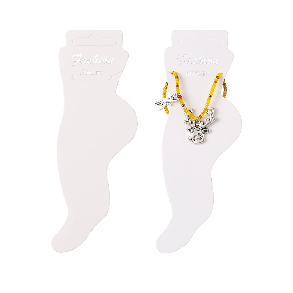 Cardboard Anklet Display Cards White 155x50x0.8mm - Walmart.com