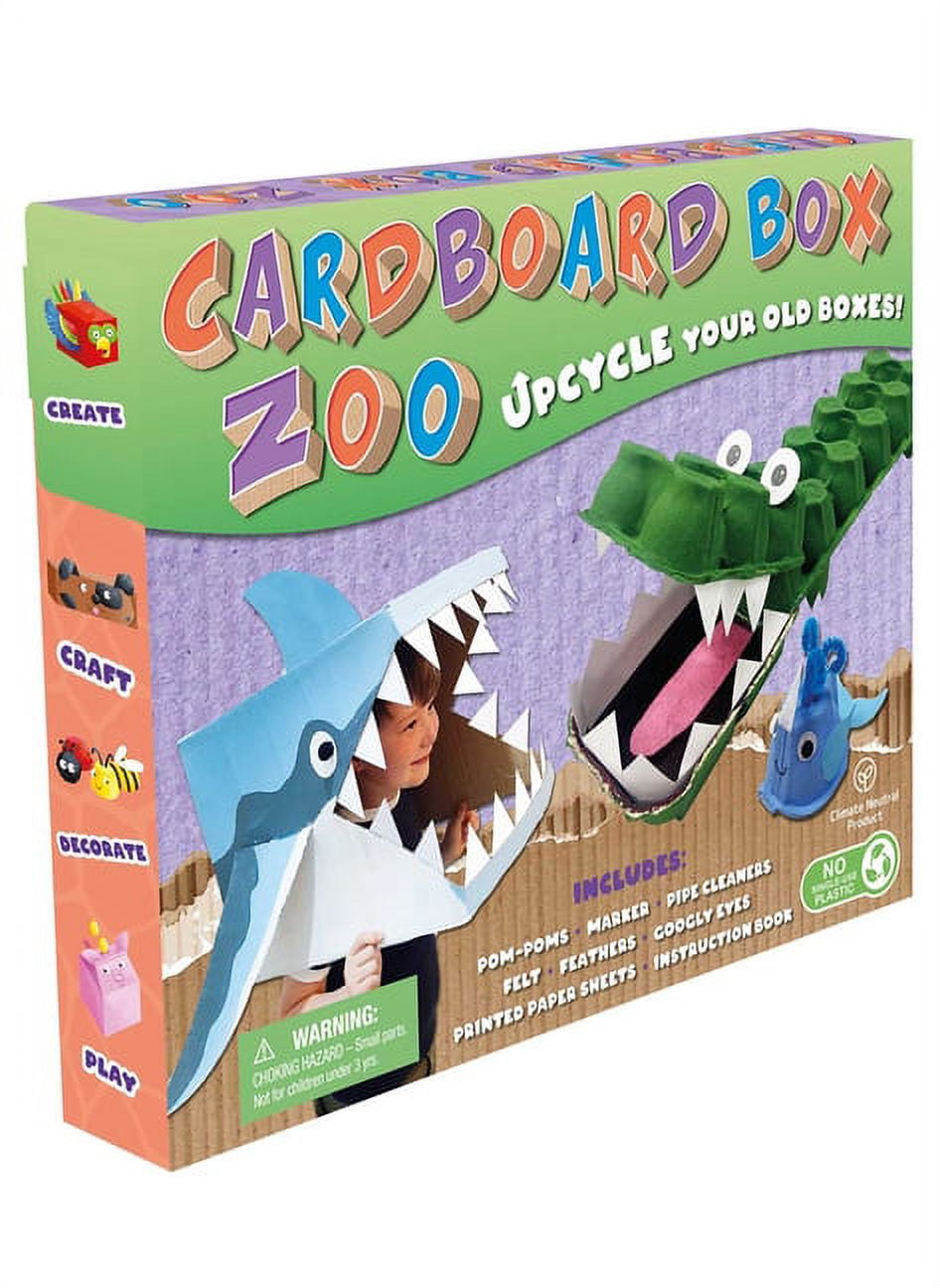 Cardboard Box Zoo : Craft Box Set for Kids (Mixed media product ...