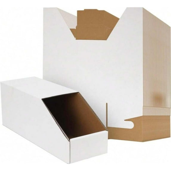 Cardboard Boxes, Pack Of 35 Corrugated Storage Bins 12x6x45 Inch Pantry ...