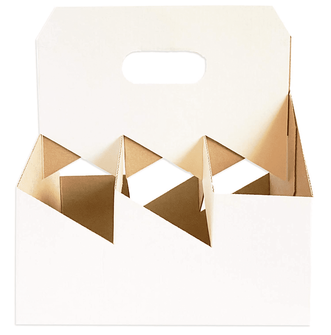 Cardboard Carrier | White 750 ml Bottle Carrier or 22oz Beer Bottle ...
