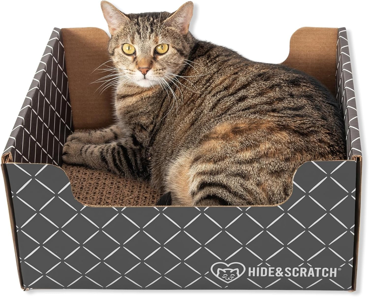 Cardboard Cat Scratcher,23 Inch L Shape Scratch Pad Wall Mounted ...