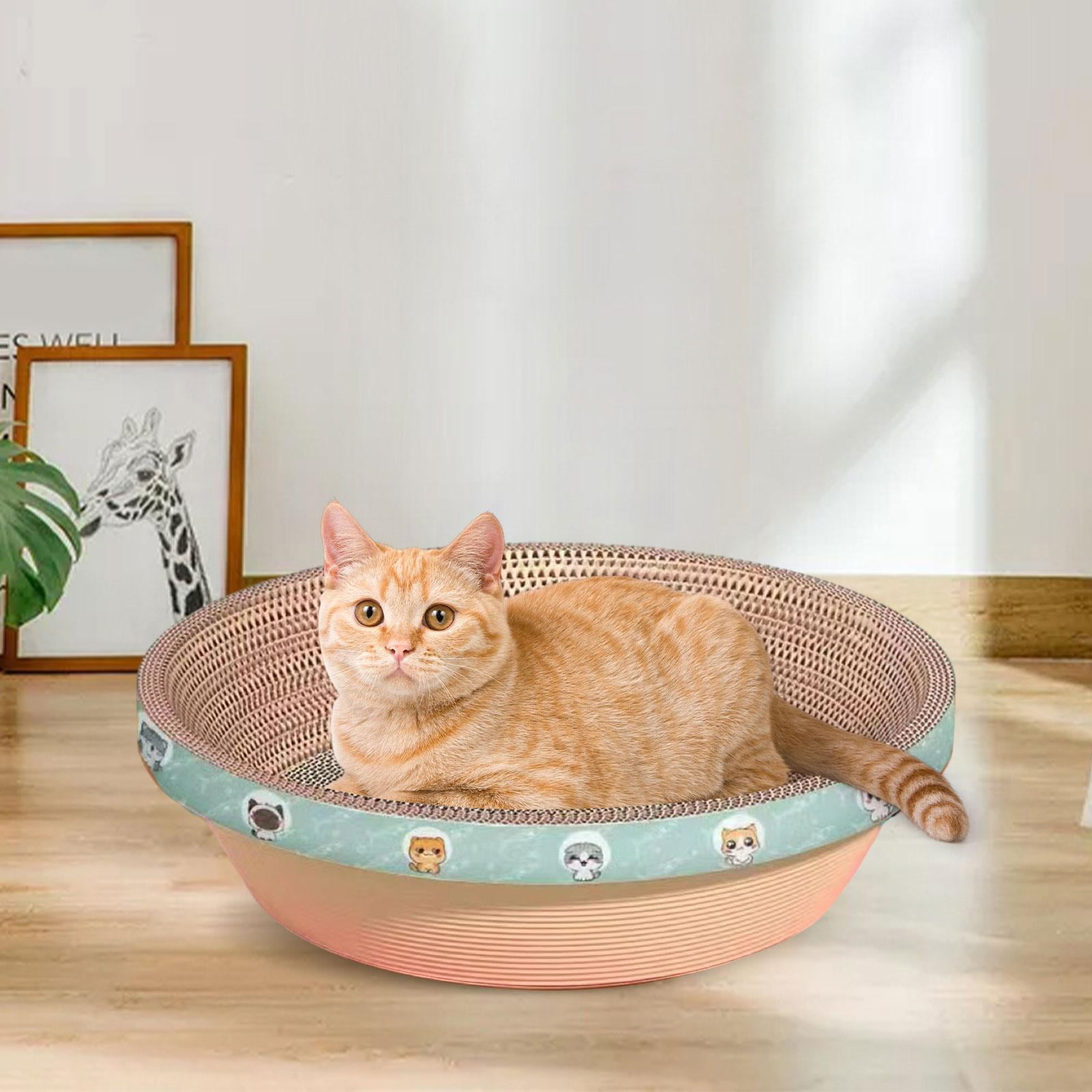 Cardboard Cat Scratcher Bed Scratch Pad Nest Furniture Protector Couch ...