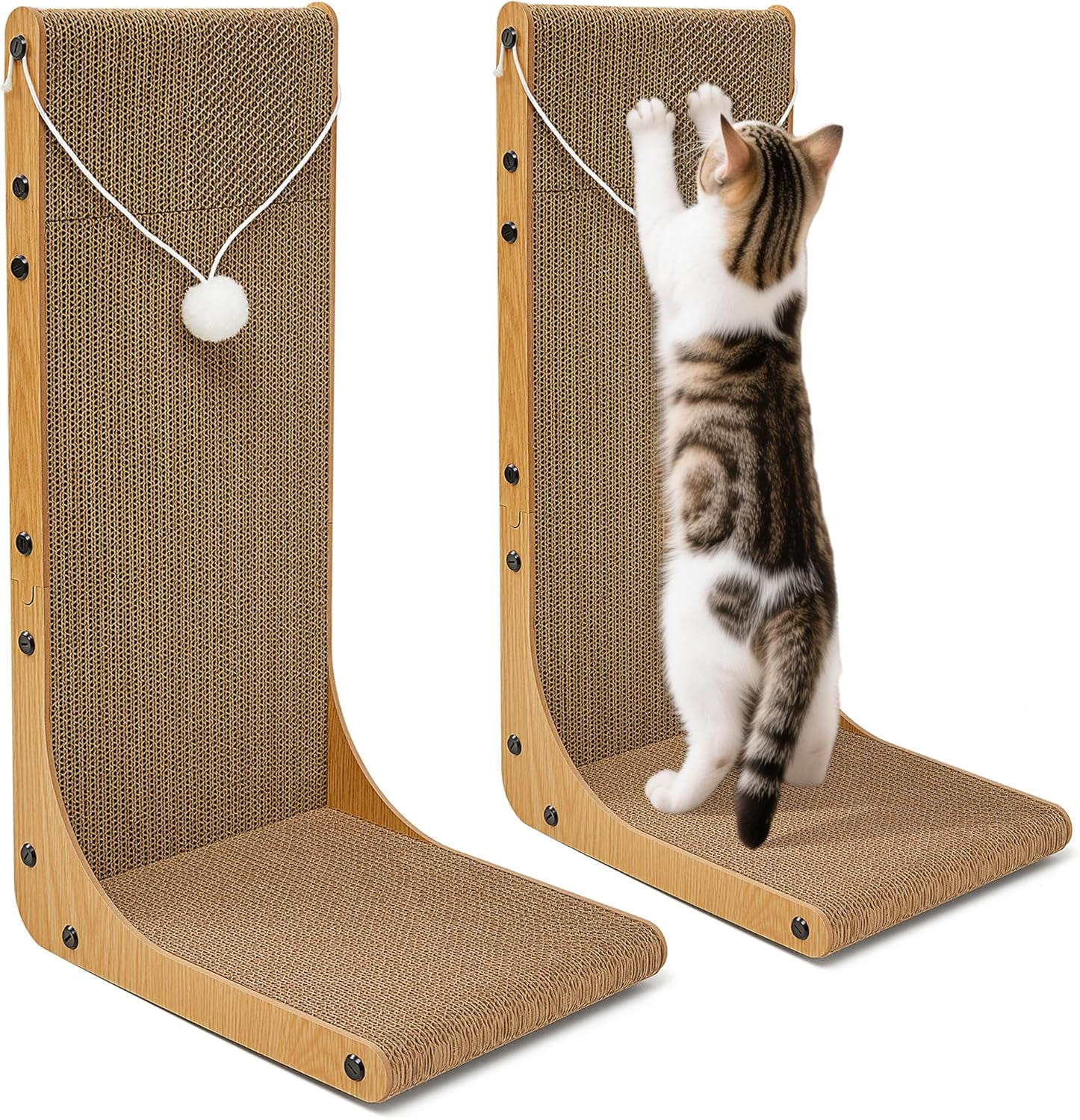 Cardboard Cat Scratcher House, 17-Inch Corrugated Cat Scratcher for ...