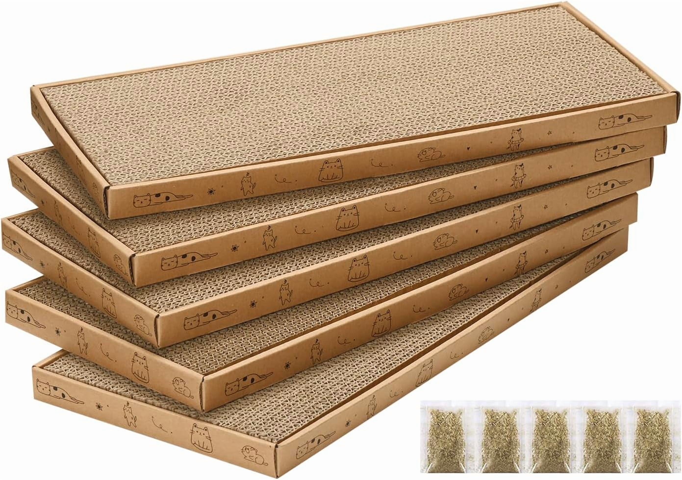 Cardboard Cat Scratcher for Indoor Cats, 26.8 Inch L Shaped Vertical ...