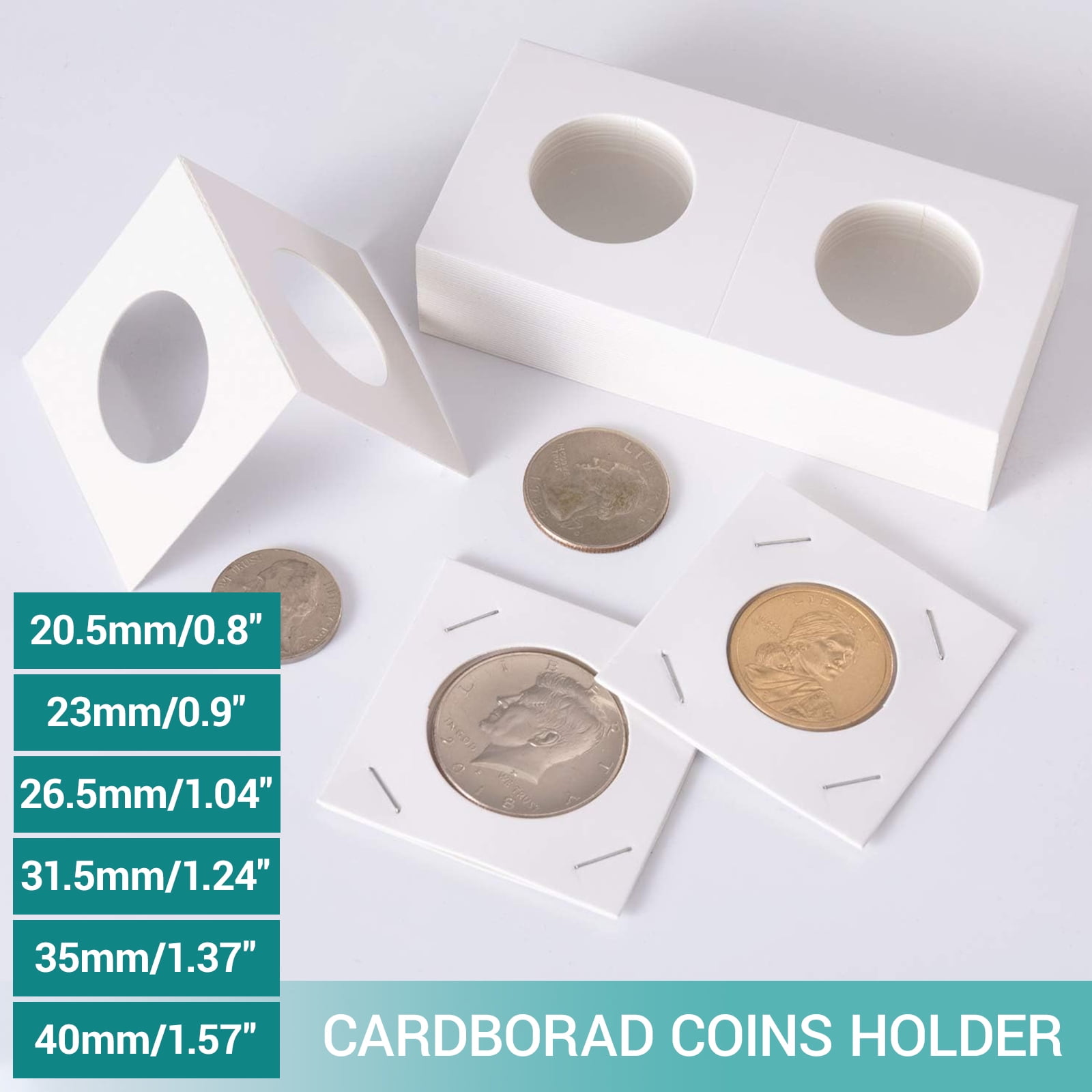 Cardboard Coin Holder Clip Case - Durable Storage for Collectors, Ideal ...
