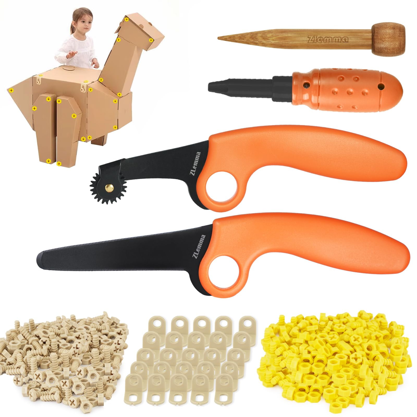 Cardboard Construction Tools Kit 966-Pieces, Cardboard Project Tools ...
