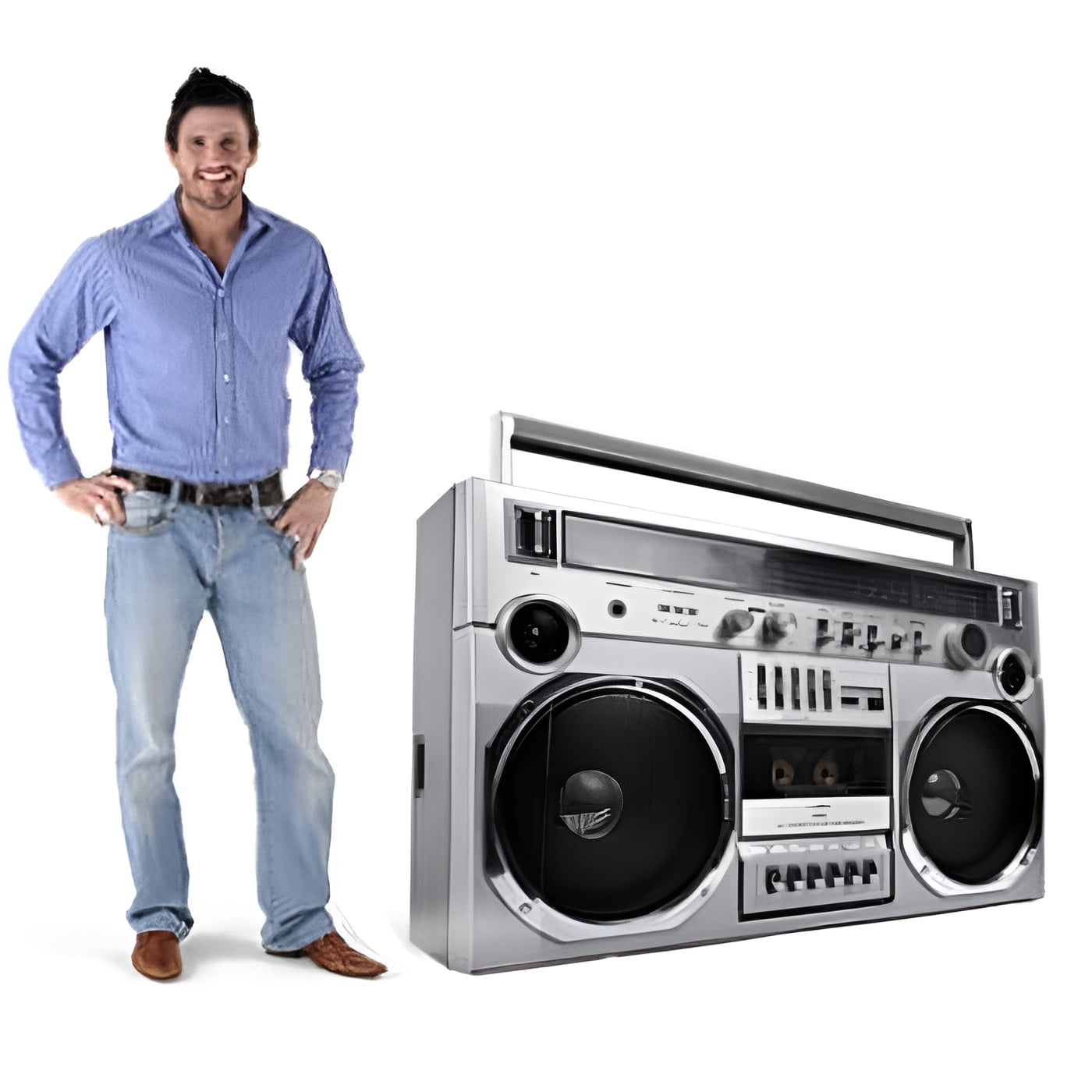 Wet Paint Printing + Design, Cardboard Cutout, 1980s Silver Radio ...